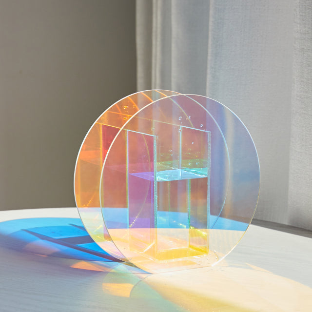 Rainbow Colors Acrylic Vase– Silky decor